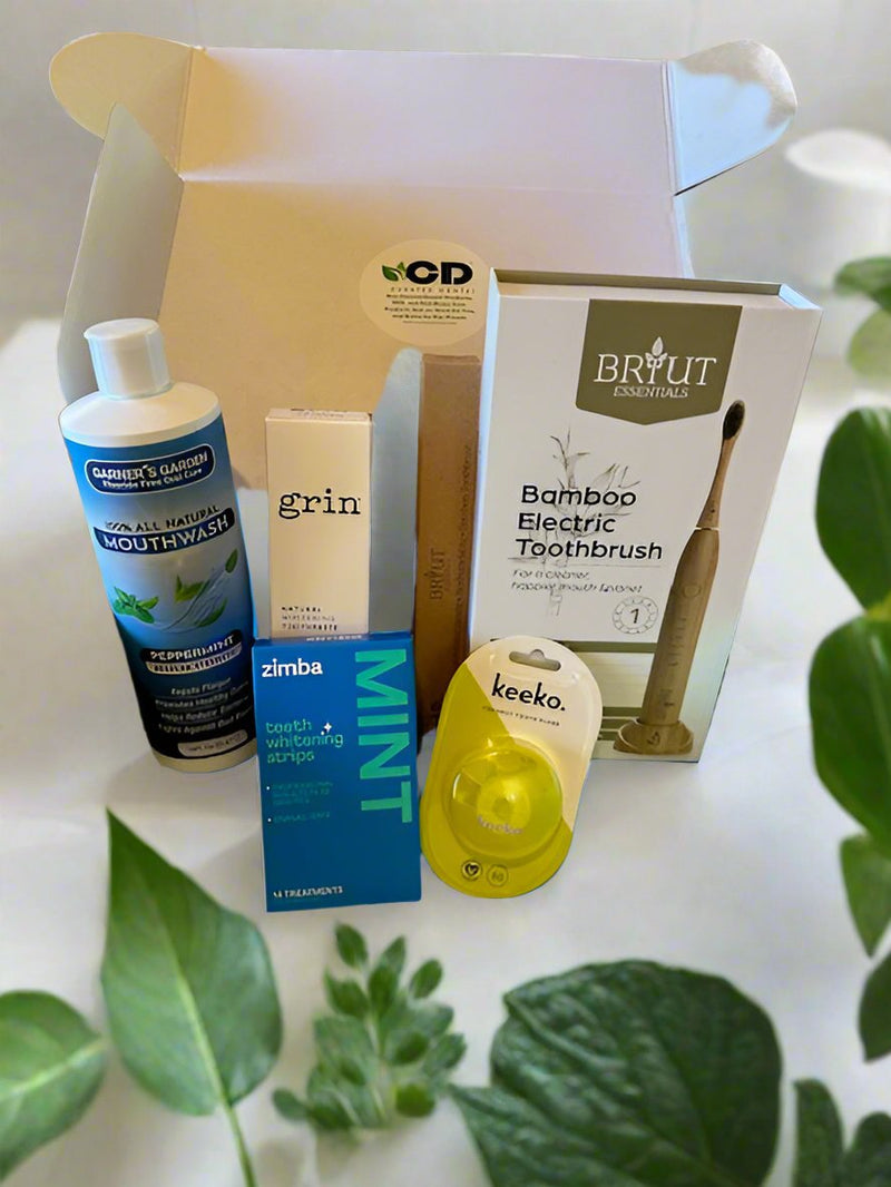 The Ultimate Oral Care Bundle (whitening rinse, whitening strips, whit